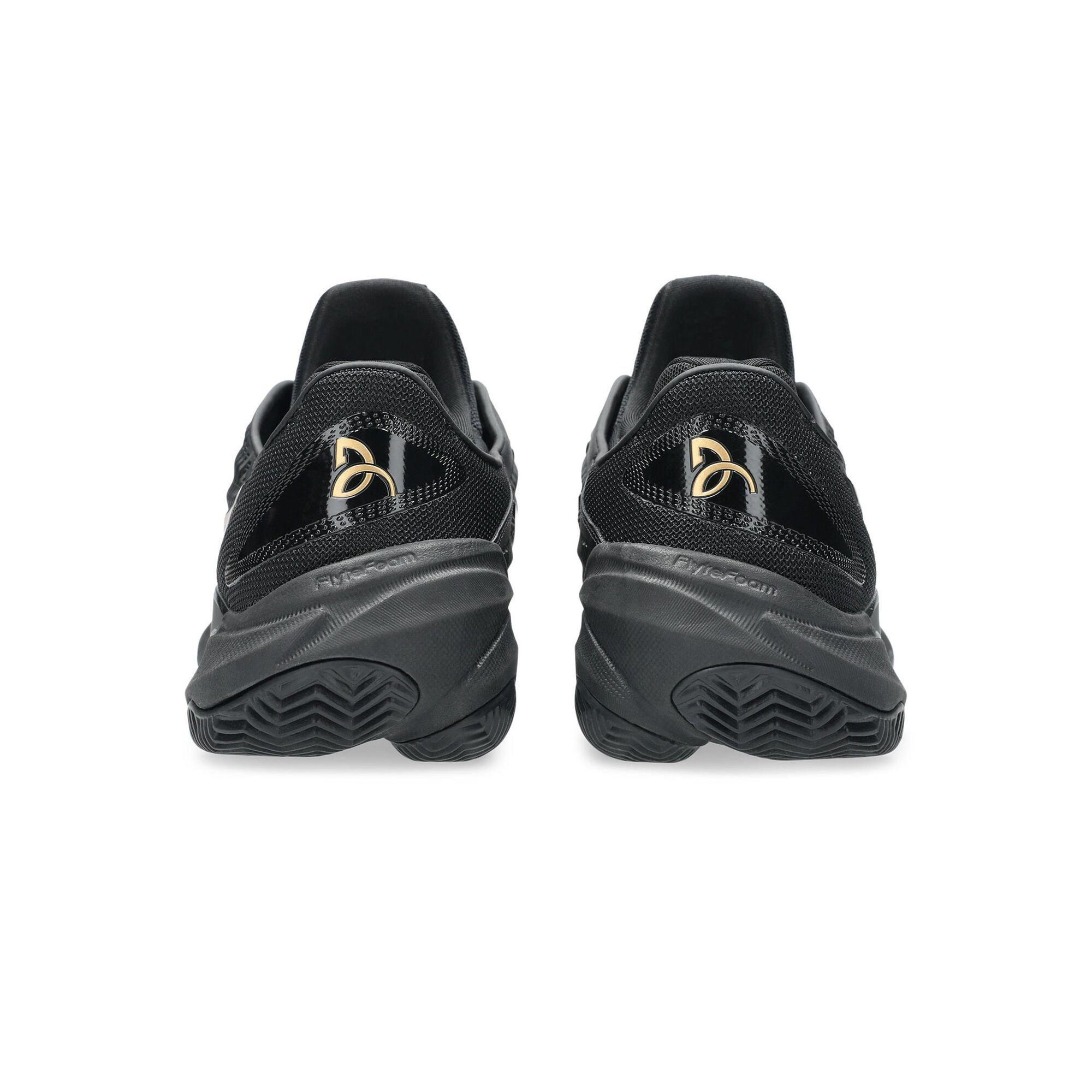 black and gold court shoe