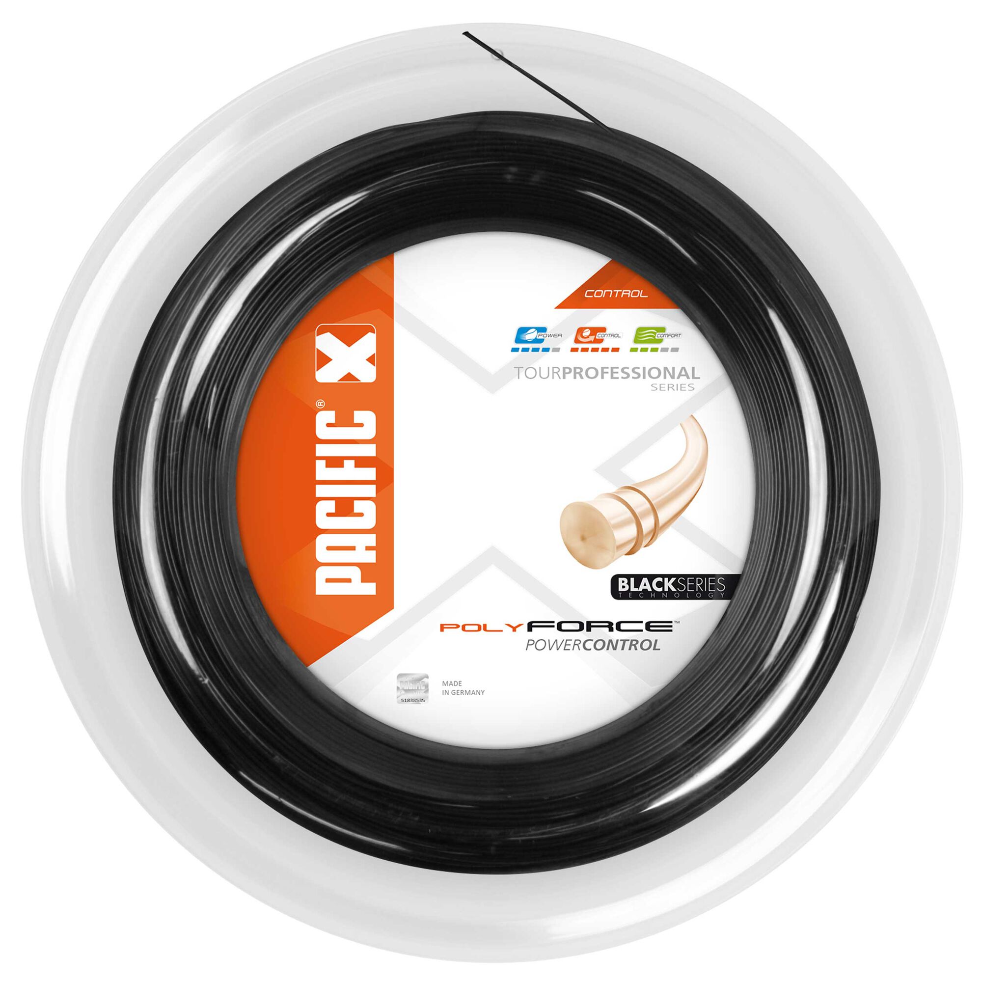 Buy Pacific Poly Force Black Series String Reel 200m Black online | Tennis Point COM