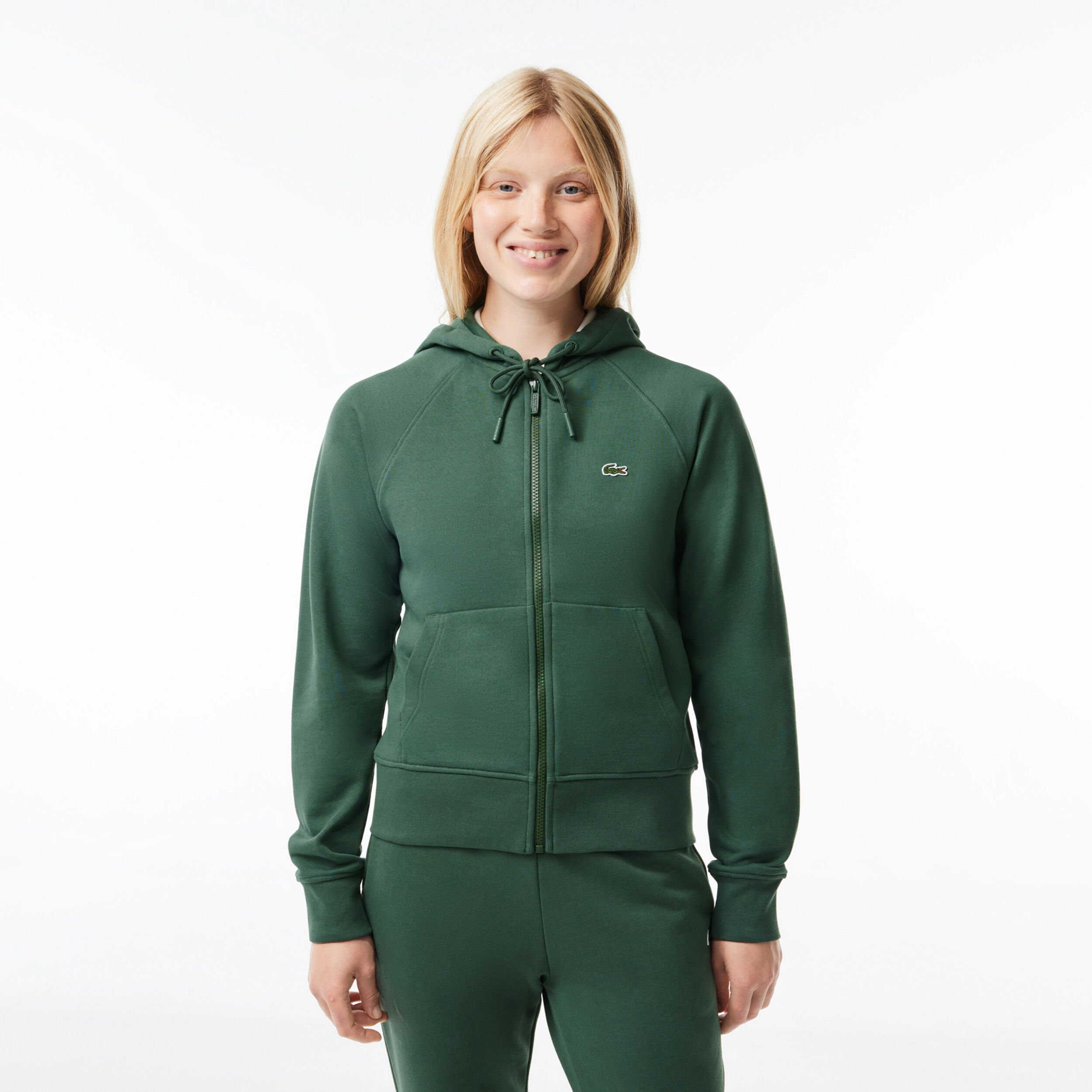 Core Zip Hoodie Women Olive