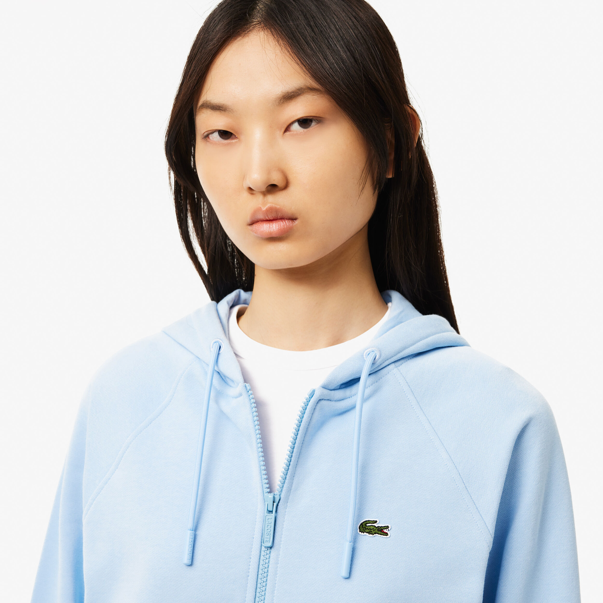 Buy Lacoste Lifestyle Fleece Zip Hoodie Women Light Blue Buy Lacoste Lifestyle Fleece Zip Hoodie Women Light Blue