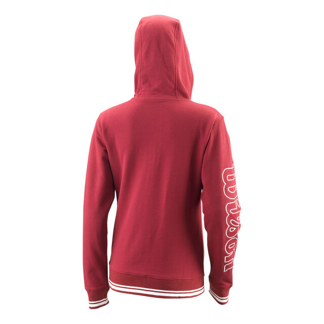 Buy Wilson Team II Zip Hoodie Women Dark Red, White online | Tennis ...